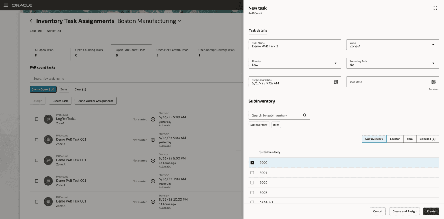 Oracle ERP Update 25C: Inventory Managment