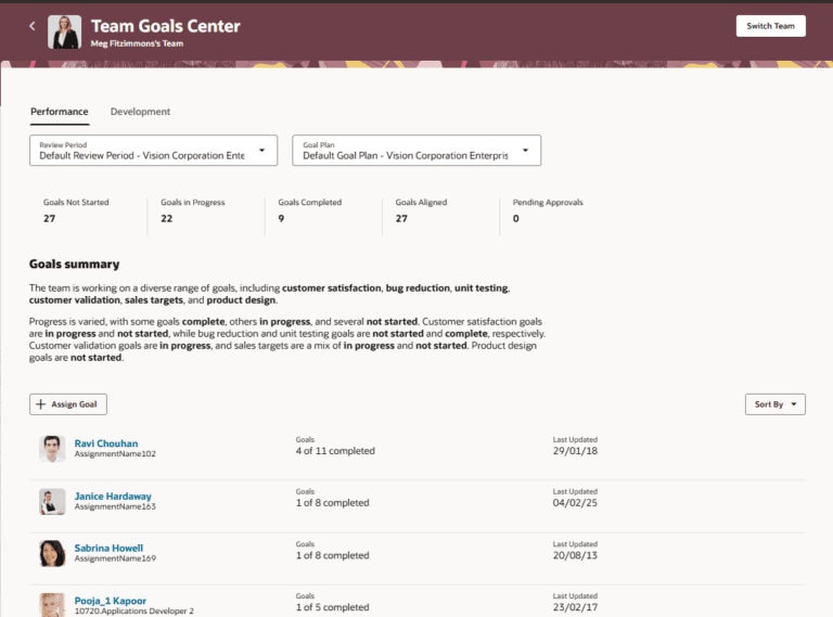 Oracle HCM Update 25B: Talent Management