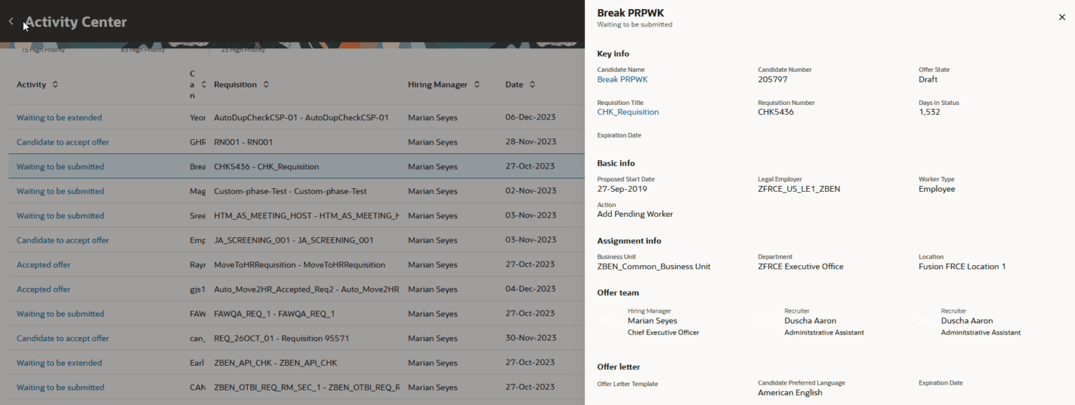 Oracle HCM Update 24B: Recruiting