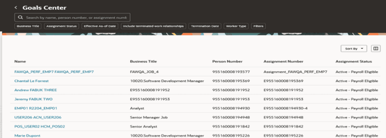 Oracle HCM Update 24D: Goals Management