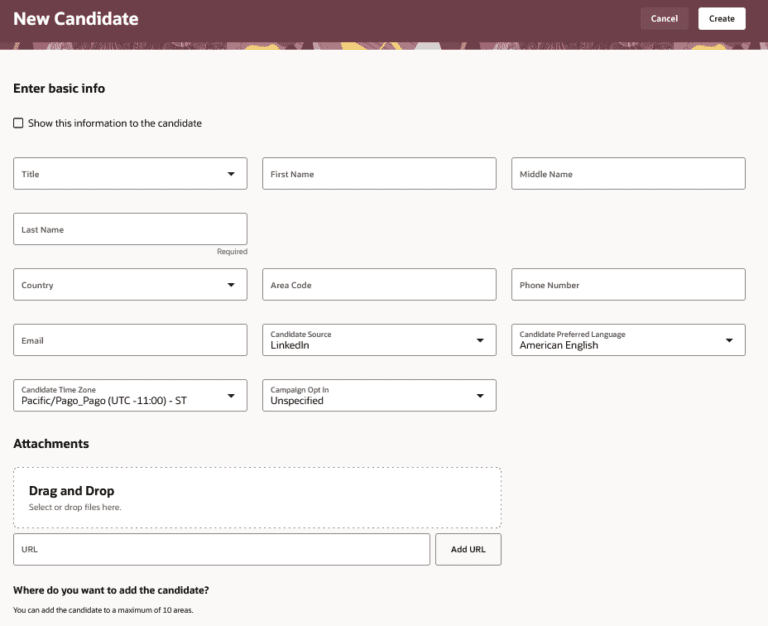 Oracle HCM Update 25A: Recruiting