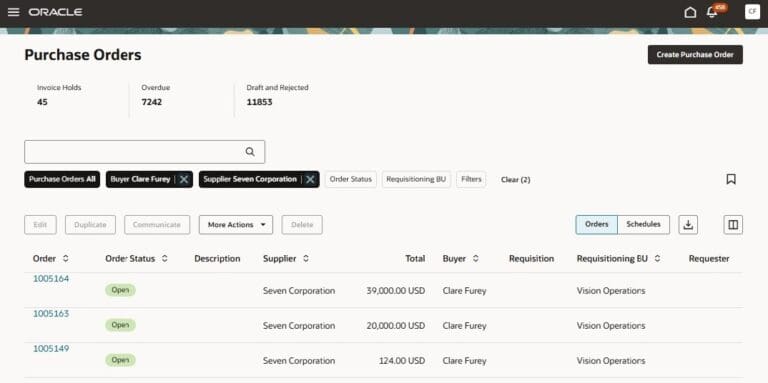 Oracle ERP Updates 25A: Procurement