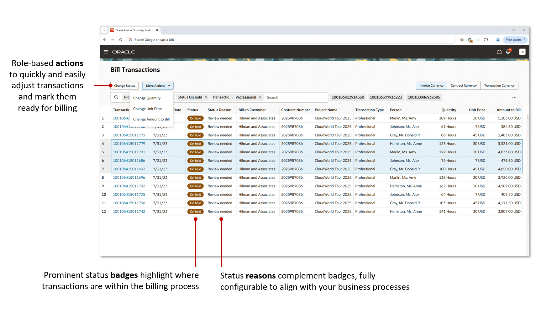 Oracle ERP Update 25B: Project Management