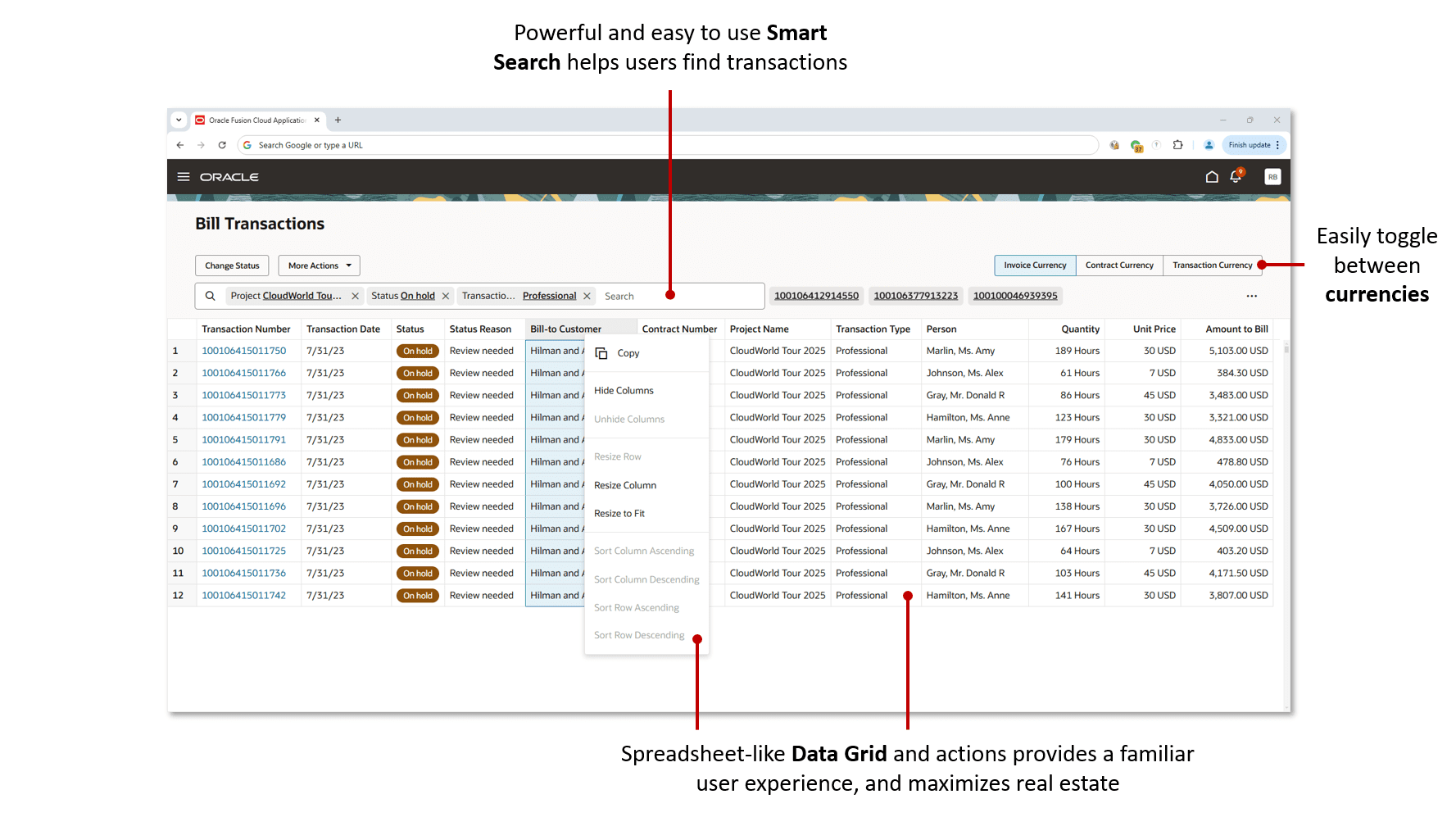 Oracle ERP Update 25B: Project Management
