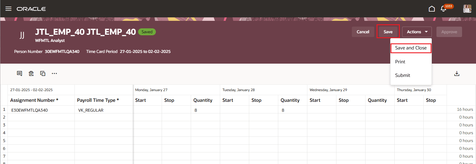 Oracle HCM Update 25B: Time & Labor