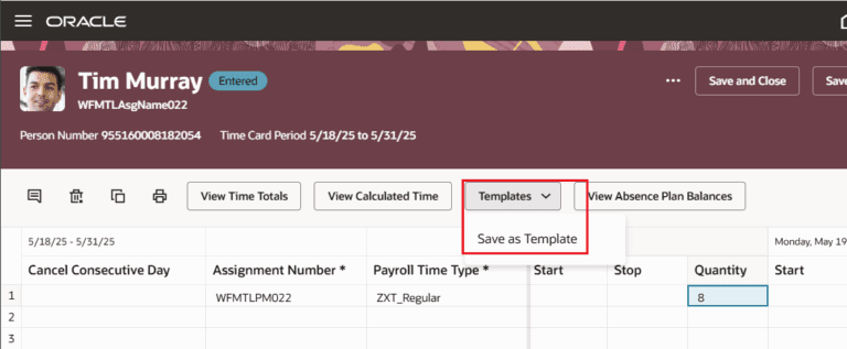 Oracle HCM Update 25C: Time & Labor