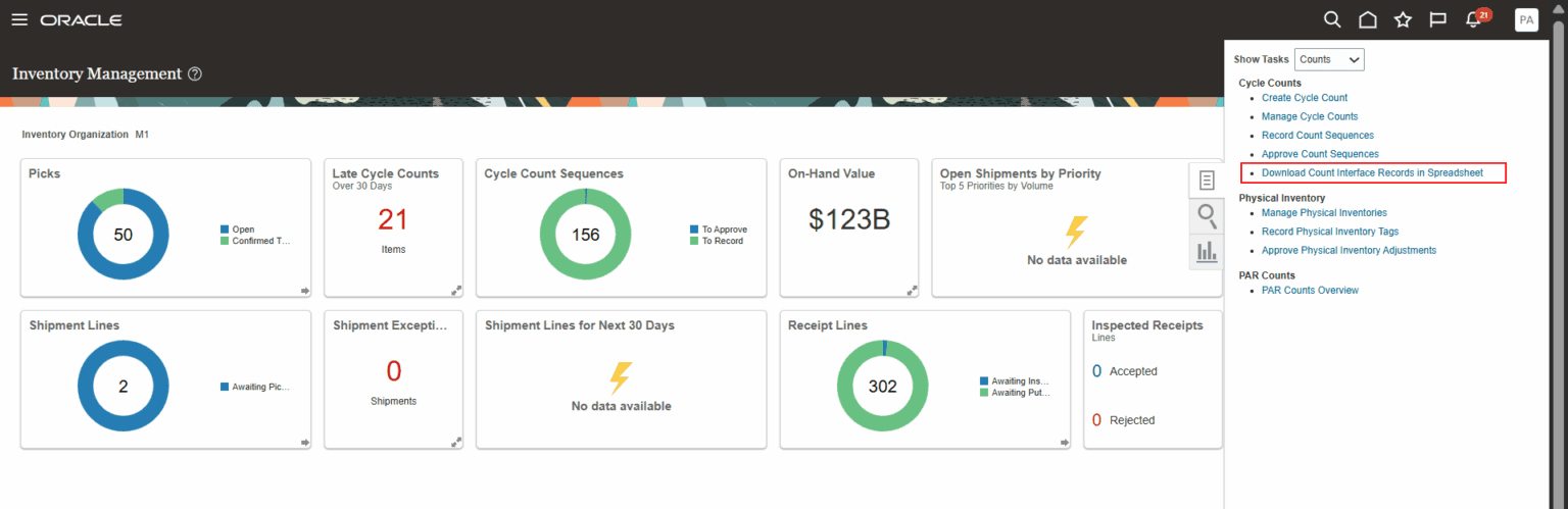 Oracle ERP Update 25C: Inventory Managment