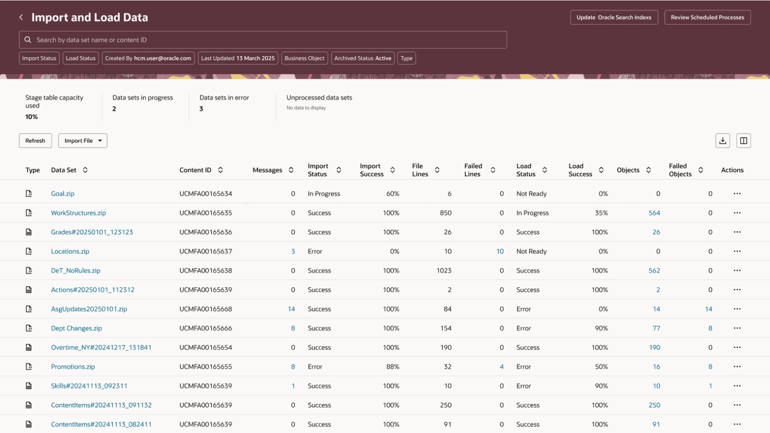Oracle HCM Update 25D: Cloud Common